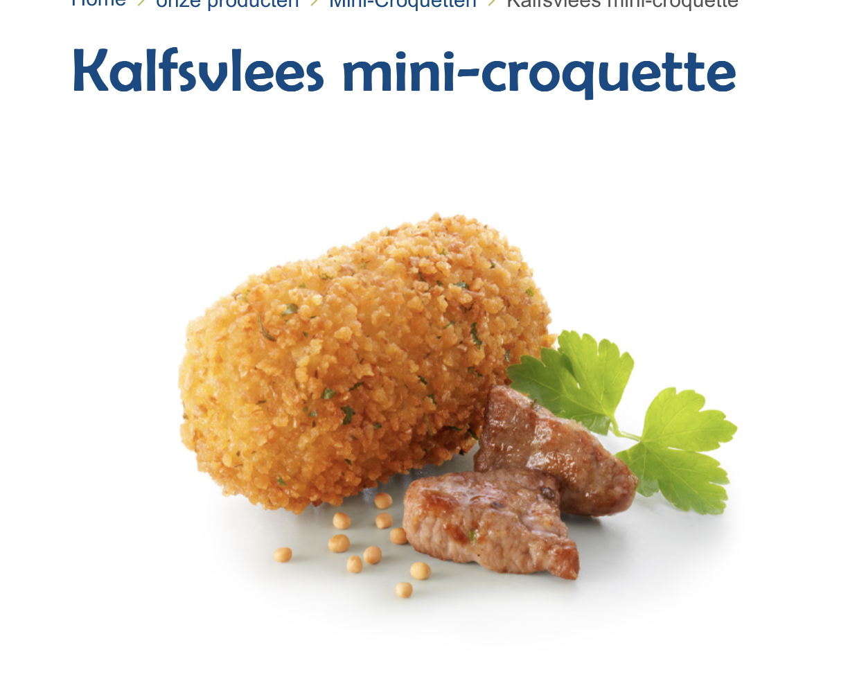 48 Mini Kalfs Vlees Croquette 30 Gram Per Stuk - MegaFoodStunter