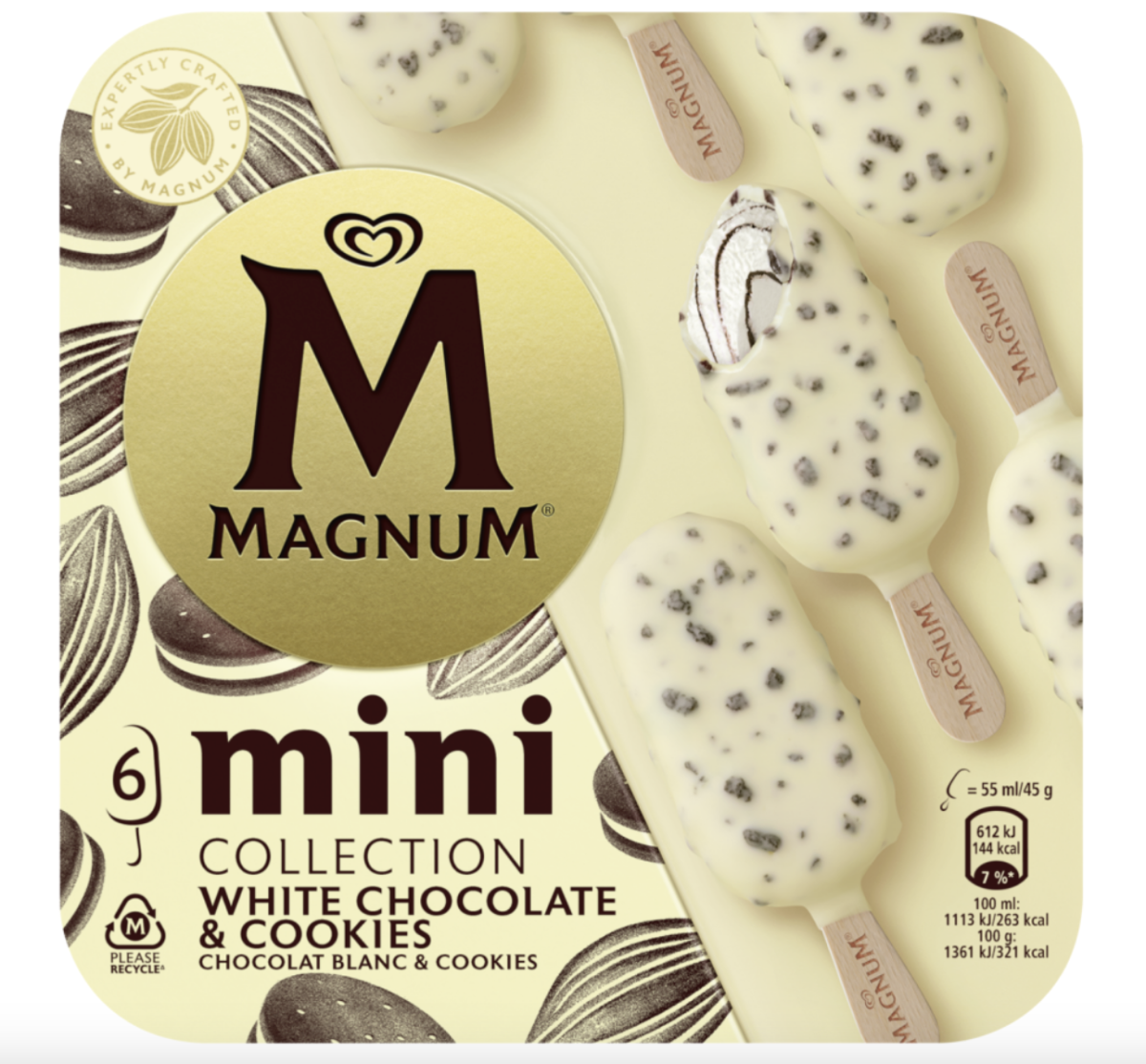 Magnum Mini Cookie 6 Dozen X 6 Ijsjes X55ML - MegaFoodStunter