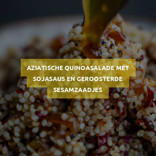 Aziatische Quinoasalade Met Sojasaus En Geroosterde Sesamzaadjes ...