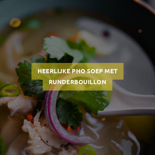 Heerlijke Pho Soep Met Runderbouillon - MegaFoodStunter