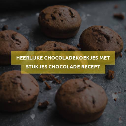 Heerlijke Chocoladekoekjes Met Stukjes Chocolade Recept - MegaFoodStunter