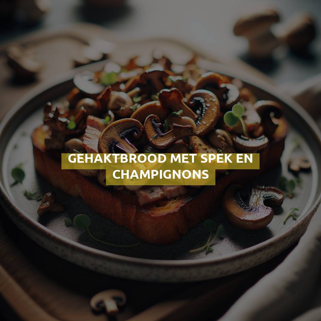 Gehaktbrood Met Spek En Champignons - MegaFoodStunter